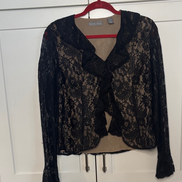 Kate Hill | Tops | Kate Hill Black Lace Top | Poshmark